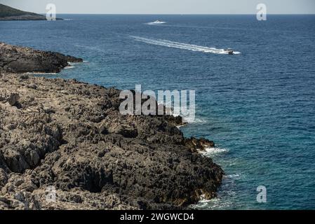 Greece, Zakynthos, Road to skinari lighthouse at zakynthos island north ...