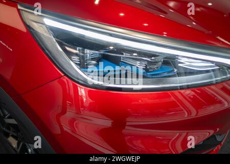 part of red BYD ATTO 3 Car, taillights, rear view, Electric Vehicle ...