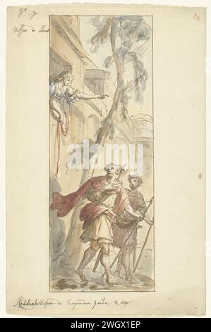Rachab hides the spies. Design for a painting Stock Photo - Alamy