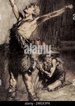 Arthur Rackham Siegfried and Mime Stock Photo - Alamy