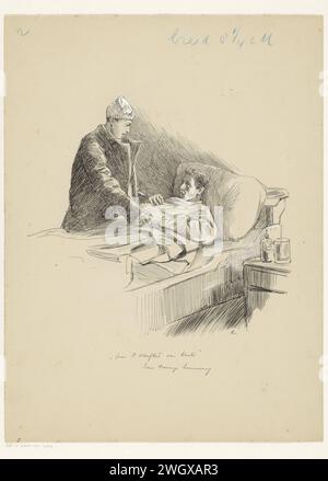 A man's hand holds a black pencil on a white background, cut out and ...