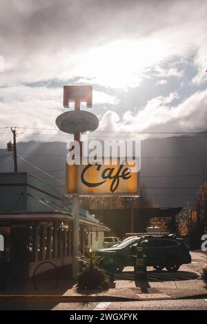 Twede's Cafe, an old-school diner, featured in the TV series "Twin ...
