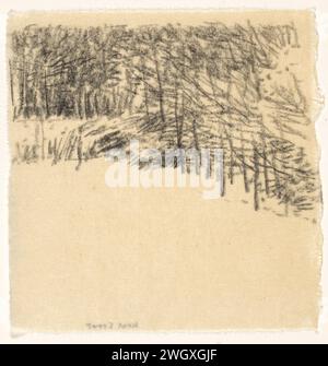 Bosrand, 1939 - 2009 drawing paper. groups of trees Stock Photo - Alamy