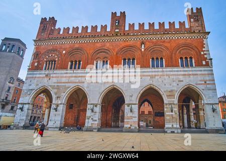 Piacenza, medieval town, Italy. Palazzo Farnese, XVI-XVII century ...
