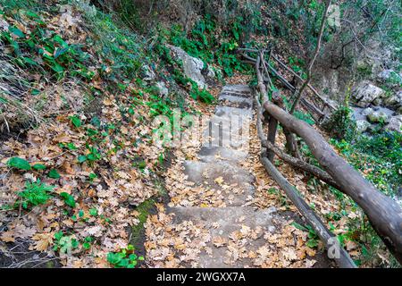 pedestrian access to Regina Giovanna beach and Roman ruins of Pollio ...