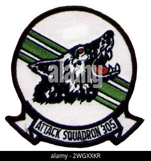Insignia of U.S. Navy Attack Squadron 45 (VA-45), representing the ...