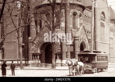 1893 Street scene in front of the church building, known as Talmage's ...