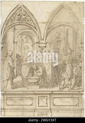 Peter in the house of Cornelius, Petrus im Hause des Cornelis (title on ...