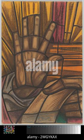 Design for window in the Zuidertransept of De Dom in Utrecht, 1878 ...