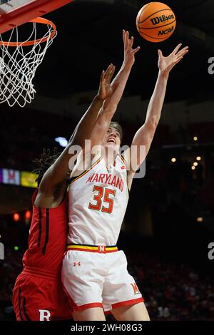 Maryland center Caelum Swanton-Rodger (35) fouls UCLA guard Dylan ...