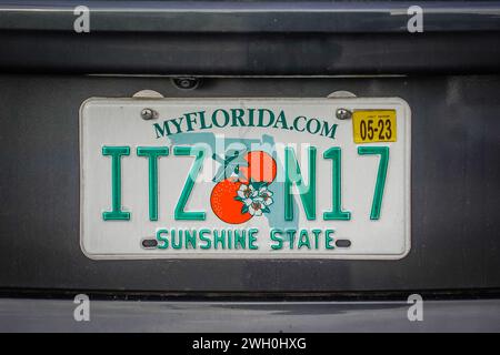Florida car license plate Stock Photo - Alamy