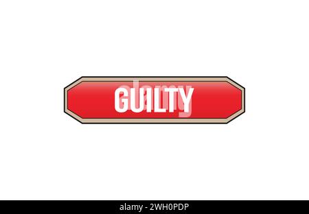 Red banner guilty on white background Stock Vector Image & Art - Alamy