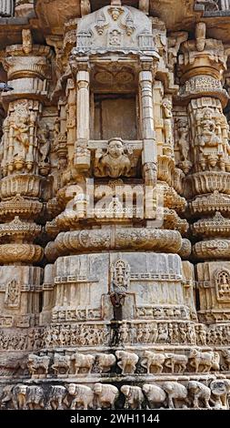 Carving Panels of animals and Hindu deities on the Thakur ji ka Mandir ...