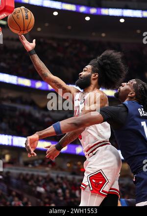 Chicago Bulls guard Coby White arrives before an NBA basketball game ...