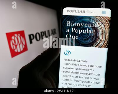 Popular bank Puerto Rico company logo Stock Photo - Alamy