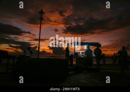 Bautifull sunset in Galle in Fast Food Business Face Sri Lanka Stock ...