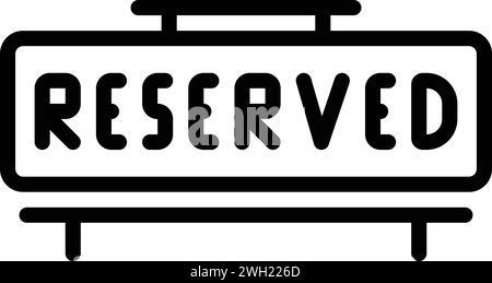 Icon for reserved,booked Stock Vector Image & Art - Alamy
