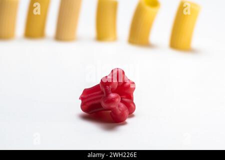 crown shaped pasta isolated on white background Stock Photo - Alamy