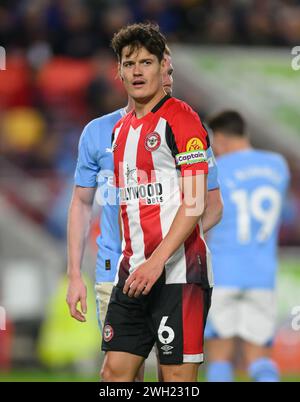 Brentford's Christian Norgaard in action during the Premier League ...