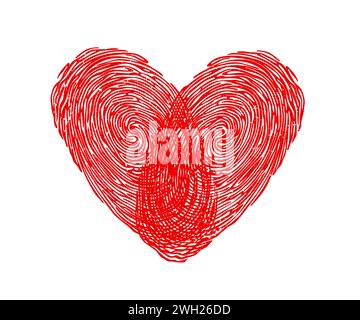 Fingerprint Scan Icon Line Art for Biometric Identity Verification and ...