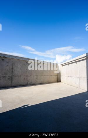 Concrete staircase leading up onto a bridge Stock Photo - Alamy