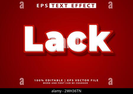 Editable 3D lack text effect in vector form Stock Vector Image & Art ...