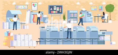 industry laminator machine cartoon vector illustration Stock Vector ...