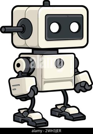 Robot 3d character vector background design. Robotic character showing empty white board with ...