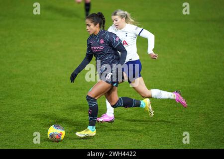 Manchester City's Mary Fowler (left) scores their side's second goal of ...