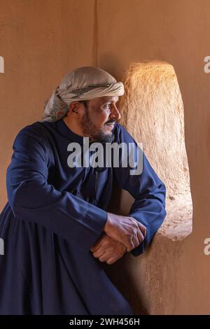Saudi Arabia, Hail Province, Hail. Qishlah Palace on a hill overlooking ...