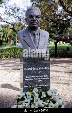 Statue of Antonio Agostinho Neto the first president of angola, Luanda ...