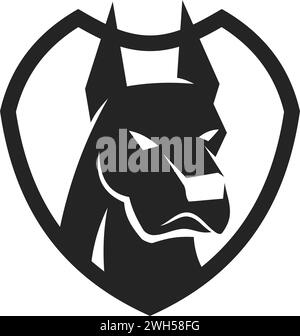 Doberman Logo template Isolated. Brand Identity. Icon Abstract Vector ...