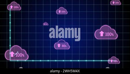 Digital background image with diagrams and graphs Stock Photo - Alamy