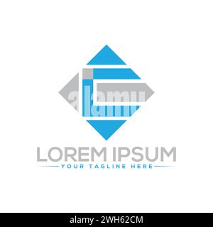 CI Unique modern flat abstract geometric initials vector letter logo ...