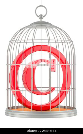 Golden bird cage concept - 3d rendering Stock Photo - Alamy