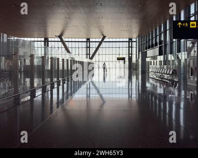 Doha, Qatar - January 19, 2024: The Exterior view of passenger terminal ...