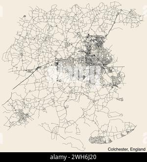 Colchester district map - England UK Stock Vector Image & Art - Alamy
