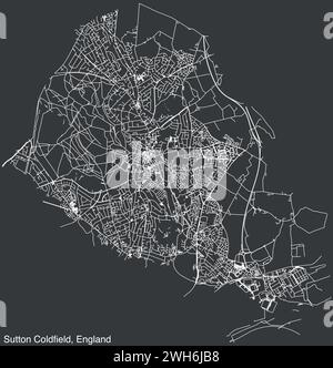 Street roads map of the BOROUGH OF SUTTON, LONDON Stock Vector Image ...