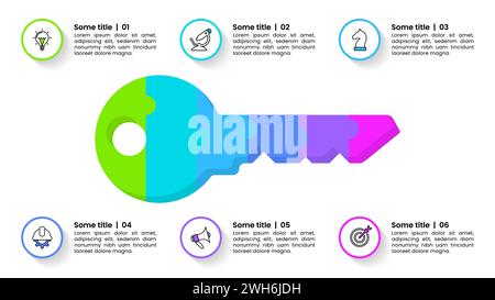 Business infographic for Key to Success concept. Vector illustration ...
