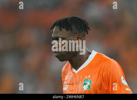 February 07 2024: Wilfried Stephane Singo (Ivory Coast) looks on during ...