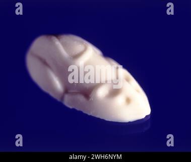 Abstract blue jelly sugar candy over light blue studio background Stock ...
