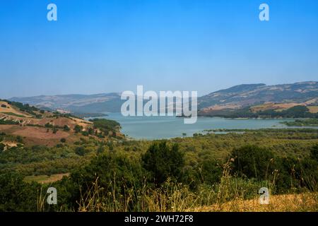 Lake of Occhito near Gambatesa, in Campobasso province, Molise, Italy ...
