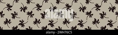 Masculine vector floral border with organic botanical shapes. Modern ...