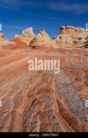 A teepee-shaped sandstone rock formation in the White Pocket Recreation ...