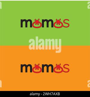 Momo logo design, Dumpling logo design template, Chinese food logo ...