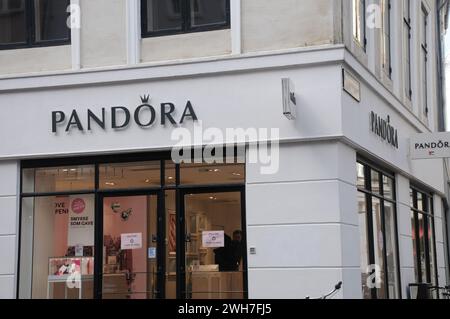 Copenhagen, Denmark /08 February 2023/.Pandora store on stroeget in ...