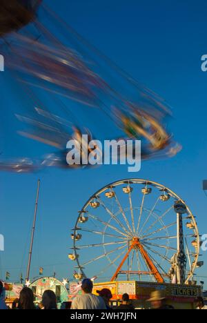 Wave Swinger carnival ride, Oregon State Fair, Salem, Oregon Stock ...