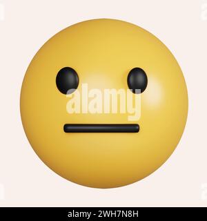 3d emoji annoying. emoticon with closed neutral mouth for social ...