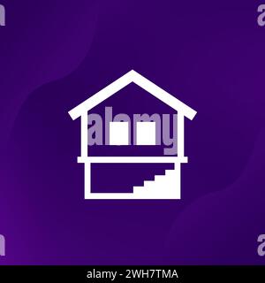 basement icon with a house, vector pictogram Stock Vector Image & Art ...