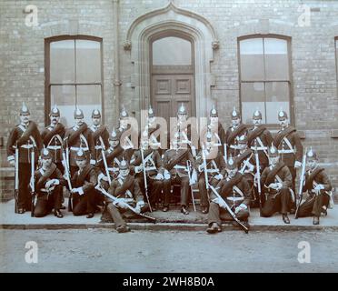 Soldiers of the Yorkshire Regiment of the British Army on parade during ...